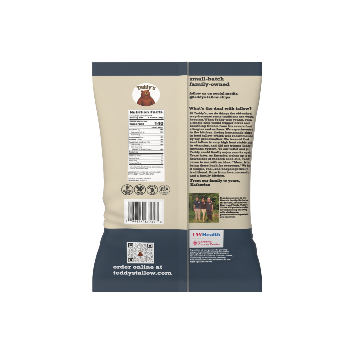 Teddy's Tallow Chips - Beef Tallow Chips & Skincare | Zero Seed Oils